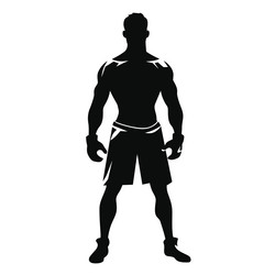 Mma fighter black icon on white background mma Vector Image