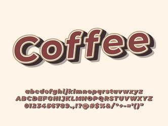 Retro line font template set of vintage letters Vector Image