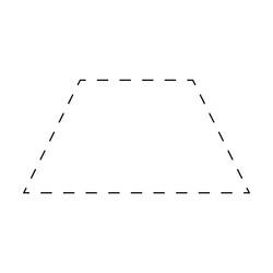 Trapezium geometric shape element symbol Vector Image