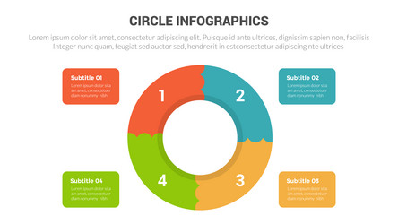 Circle base infographics template diagram banner Vector Image