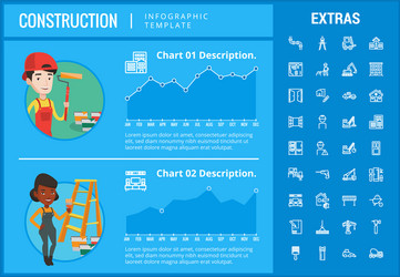 Construction infographic template and elements Vector Image