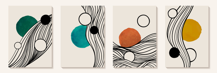 Creative minimalist hand painted abstract art Vector Image