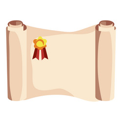 Graduation diploma roll achievement Royalty Free Vector