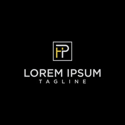 Hp triangle logo design Royalty Free Vector Image