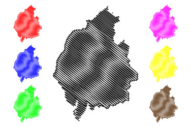 Cumbria map Royalty Free Vector Image - VectorStock