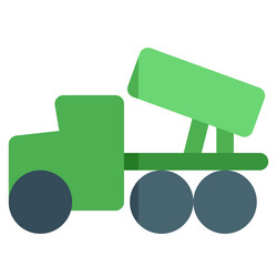 Large rear liftable missile rack Royalty Free Vector Image