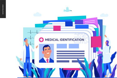 Medical insurance template - id card Royalty Free Vector