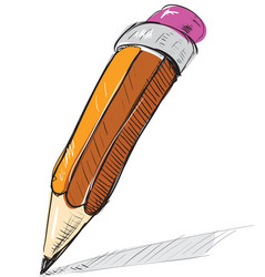 Ending pencil sketch Royalty Free Vector Image