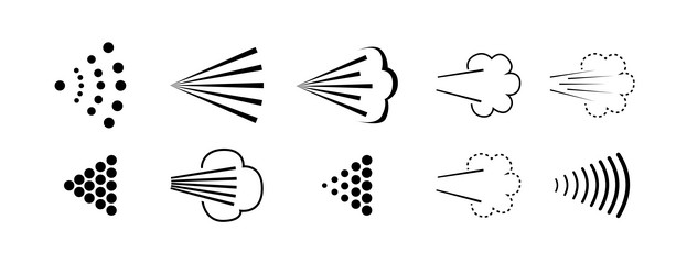 Spray icons set steam cleanning Royalty Free Vector Image