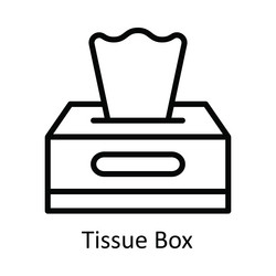 Tissue box outline icon design Royalty Free Vector Image