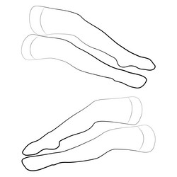 Women stocking outline simple minimalist Vector Image