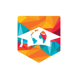 World education logo design Royalty Free Vector Image