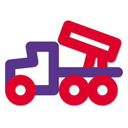 Large rear liftable missile rack Royalty Free Vector Image