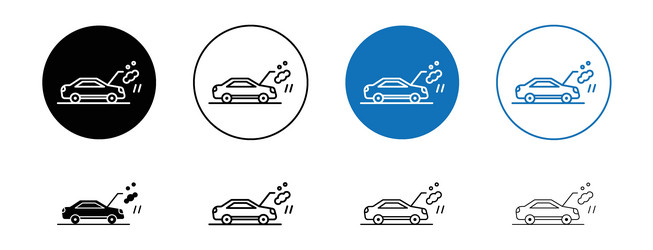 Car breakdown icon set motor repair auto symbol Vector Image