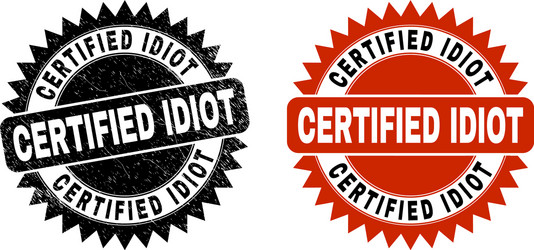 Idiot Seal Certified Vector Images (34)
