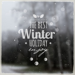Creative graphic message for winter design Vector Image