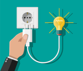 Socket and cable Royalty Free Vector Image - VectorStock