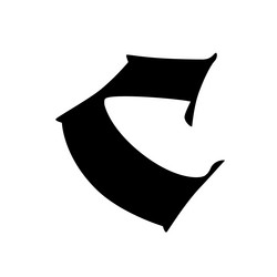 Letter c in gothic style alphabet symbol Vector Image