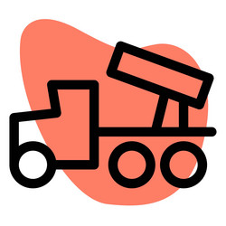 Large rear liftable missile rack Royalty Free Vector Image