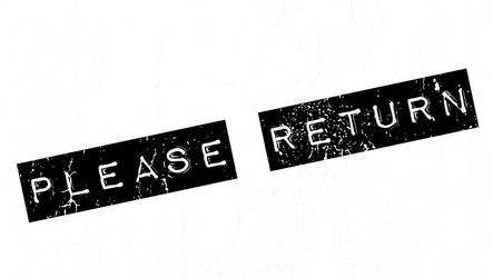 Please return rubber stamp Royalty Free Vector Image
