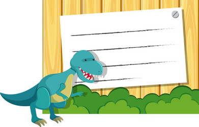 Set dinosaur on note template Royalty Free Vector Image
