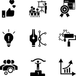 Brand icon set realistic style Royalty Free Vector Image