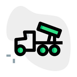 Large rear liftable missile rack Royalty Free Vector Image