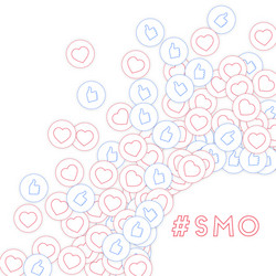 Social media icons smo concept Royalty Free Vector Image