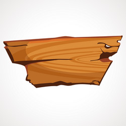 Cartoon brown wooden sign Royalty Free Vector Image