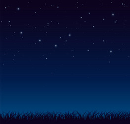 Starry sky shining stars dark telescope Royalty Free Vector