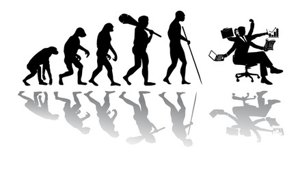 Work evolution without shadow Royalty Free Vector Image
