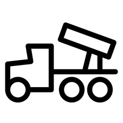 Large rear liftable missile rack Royalty Free Vector Image