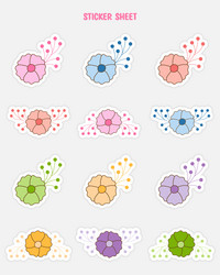 Minimal leaf stickers bullet journal Royalty Free Vector