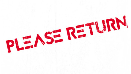 Please return rubber stamp Royalty Free Vector Image