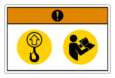 Danger lift point symbol sign isolate on white Vector Image