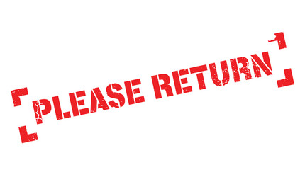 Please return rubber stamp Royalty Free Vector Image