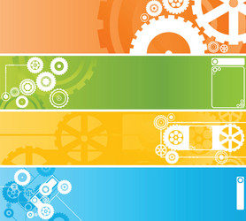 Pumpkin banners with gold rim Royalty Free Vector Image