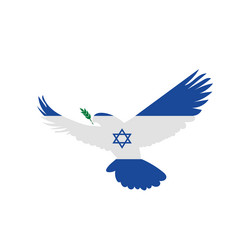 Israel peace dove Royalty Free Vector Image - VectorStock