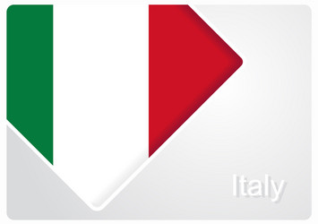 Italian abstract flag round frame Royalty Free Vector Image
