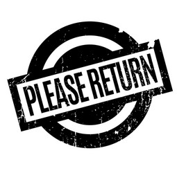 Please return rubber stamp Royalty Free Vector Image