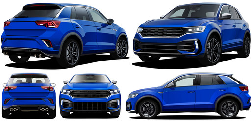 Realistic car blueprint Royalty Free Vector Image