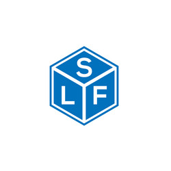 Slf letter logo design on black background Vector Image