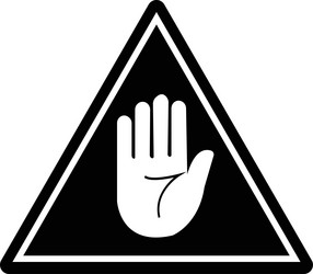 Stop sign traffic symbol rules and Royalty Free Vector Image