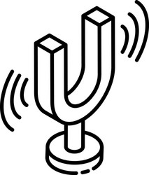 Tuning fork Royalty Free Vector Image - VectorStock