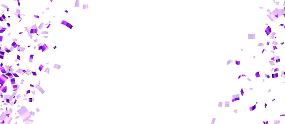 Violet and magenta cut out foil ribbon exploding Vector Image