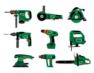 Power electric tools Royalty Free Vector Image