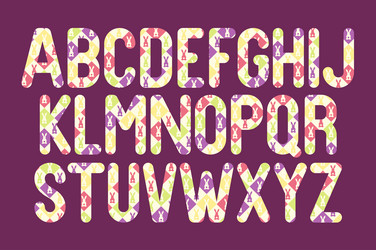 Versatile collection of bunny bliss alphabet Vector Image