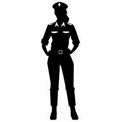 Female pilot black icon on white background pilot Vector Image