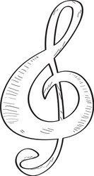 Treble Clef Drawing Vector Images (over 1,600)