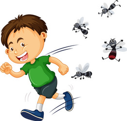 Boy was bitten by snake Royalty Free Vector Image